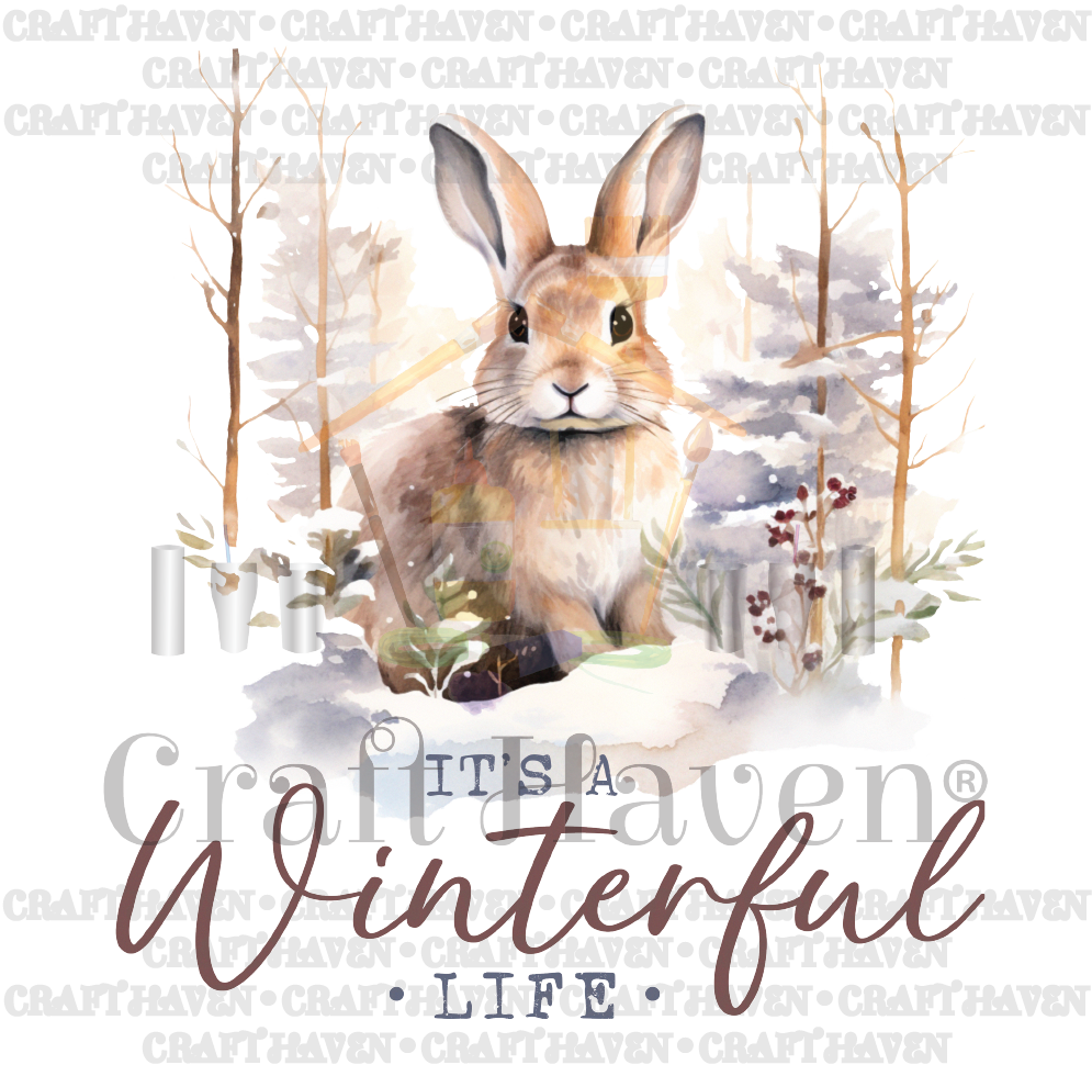 500150 - Bunny Winterful Life Decal – Craft Haven